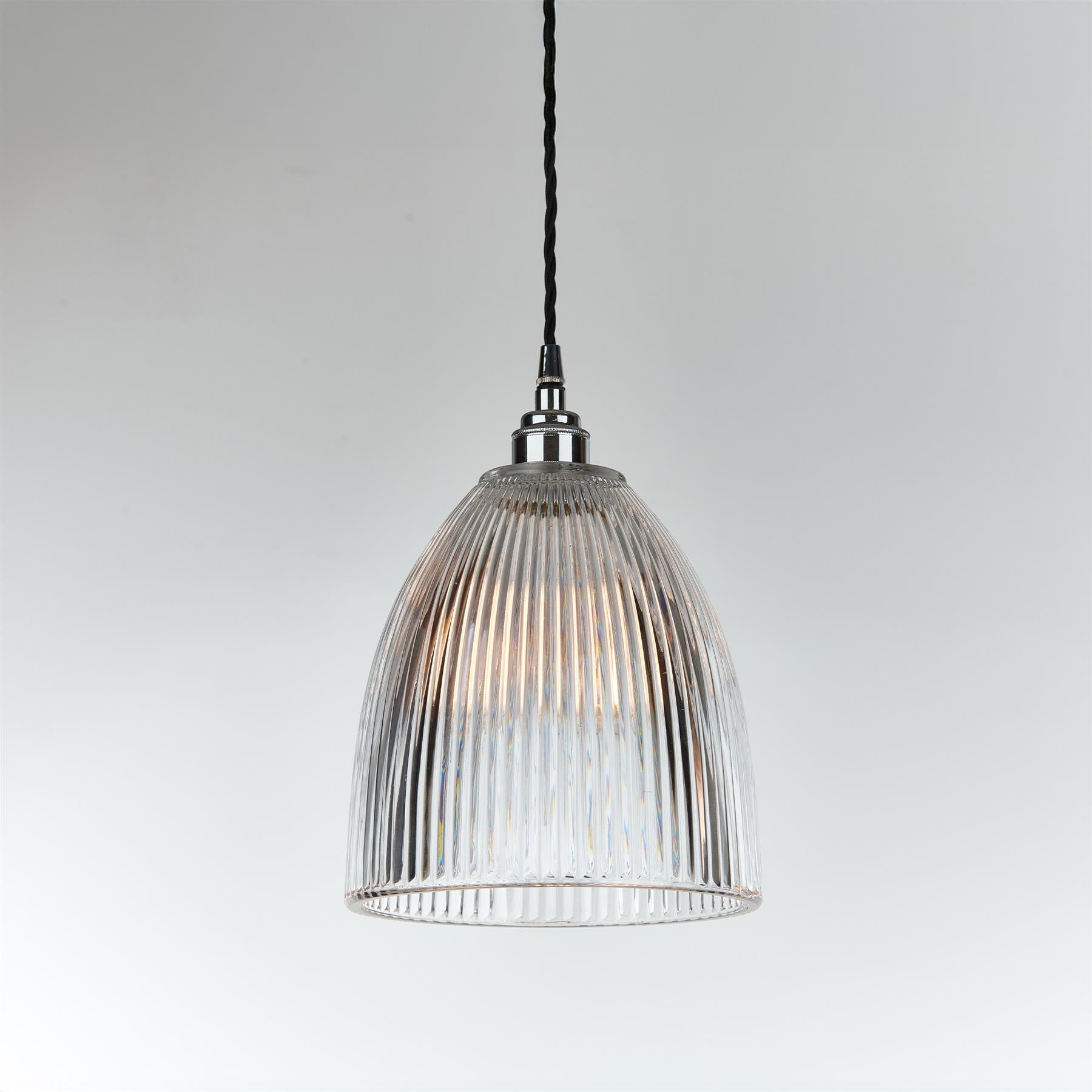 Old School Electric Elongated Prismatic Pendant Light | Holloways of Ludlow