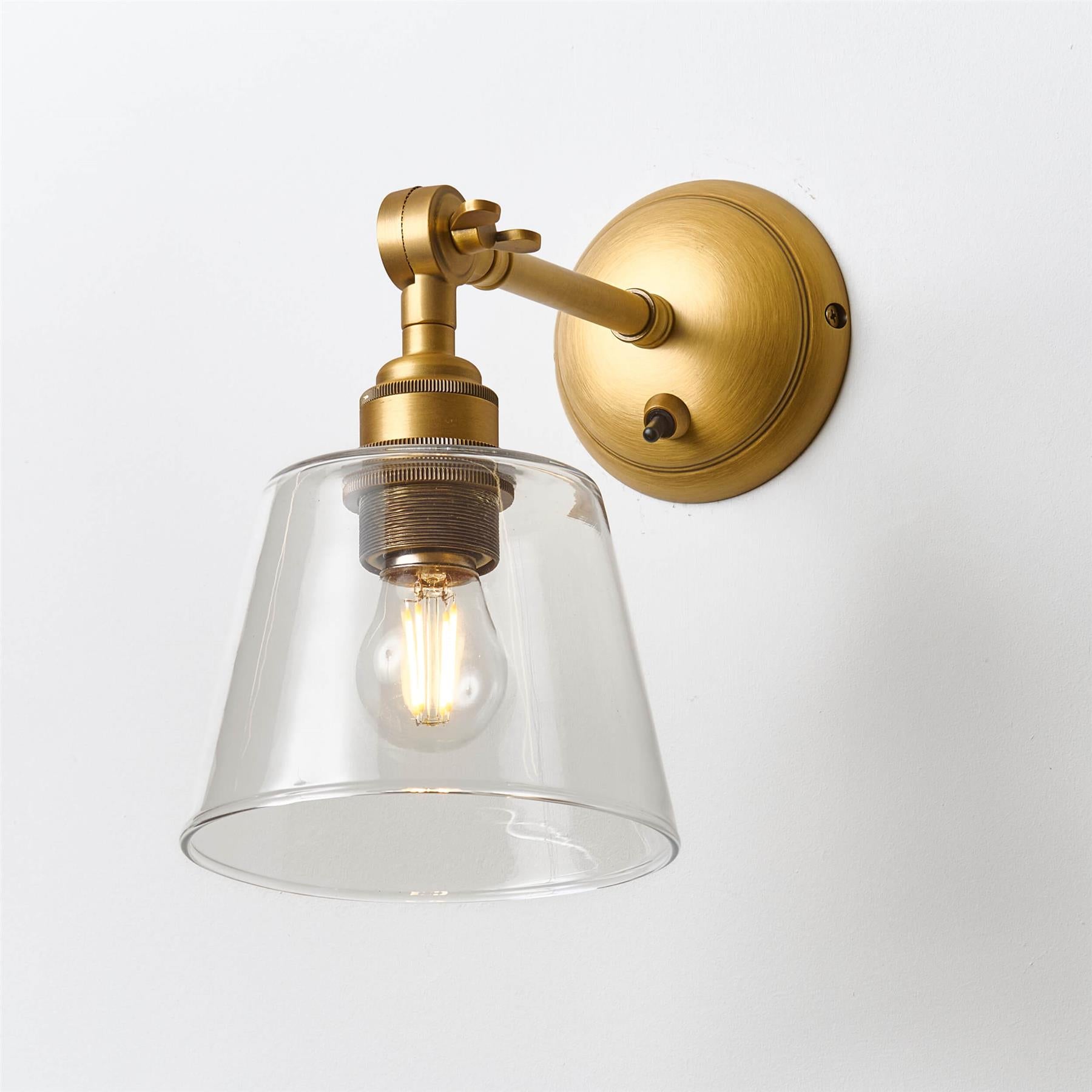 Old School Electric Tapered Blown Wall Light : Adjustable Arm ...