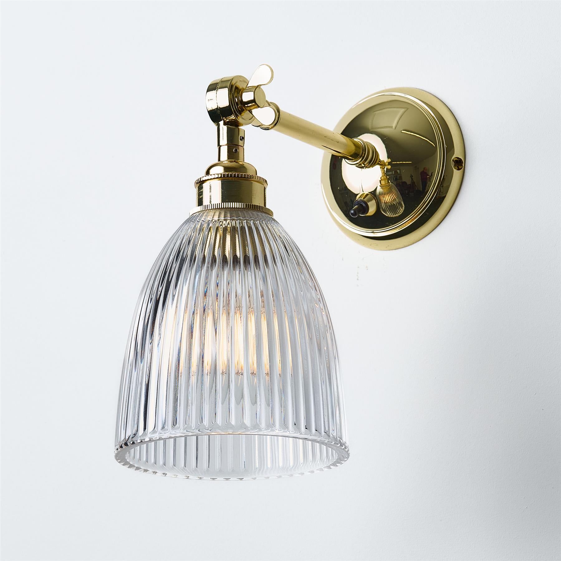Old School Electric Elongated Prismatic Wall Light - Adjustable Arm ...