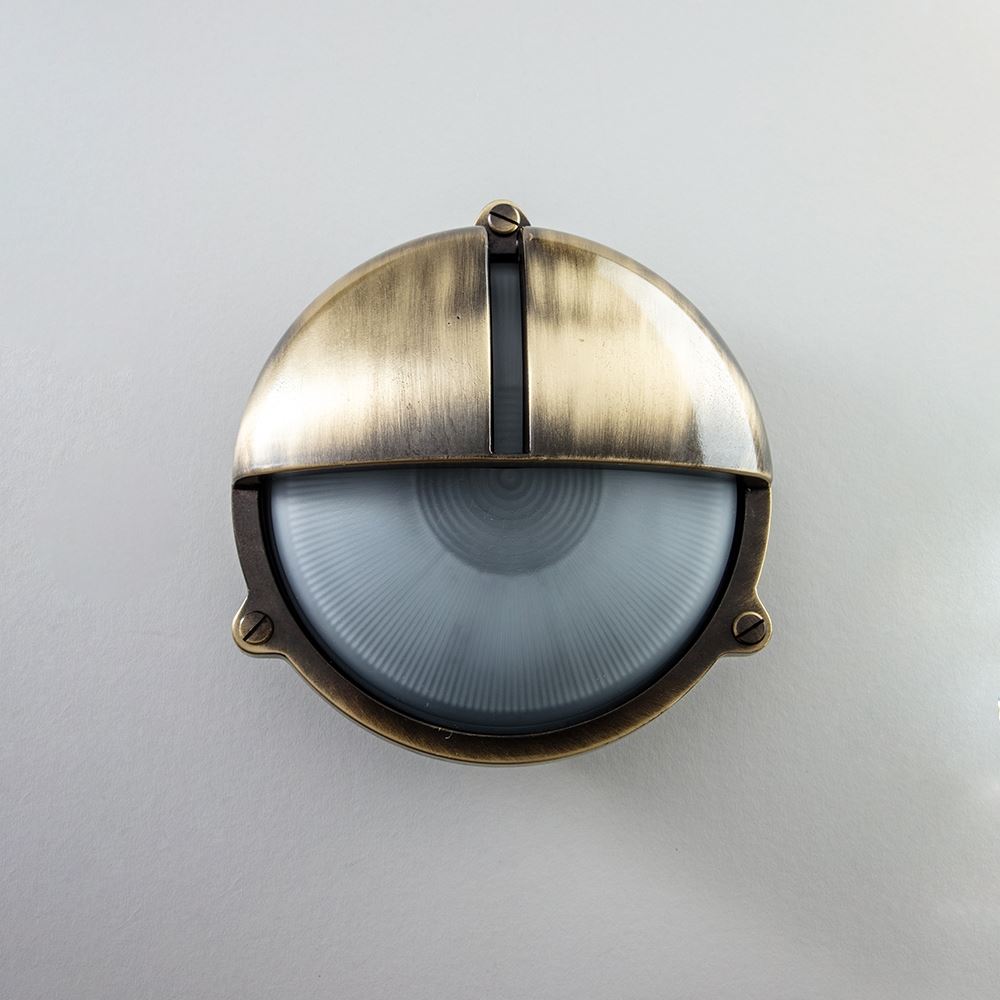 Old School Electric Round Bulkhead Light - with eyelid | Holloways of ...