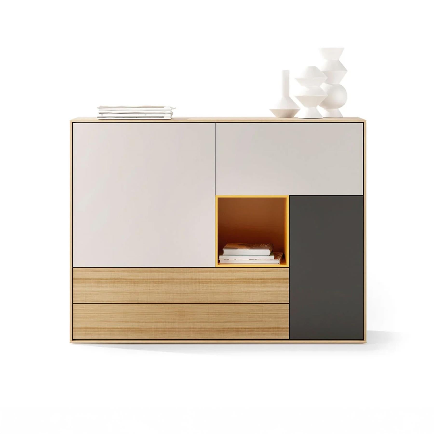 Treku Aura Sideboard Standing - Oak, Grey, Ochre & Graphite – Holloways ...