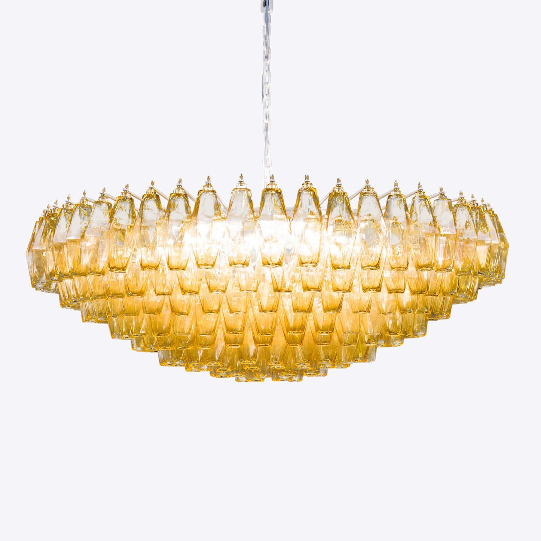 Pure White Lines Venice Murano chandelier | Holloways of Ludlow