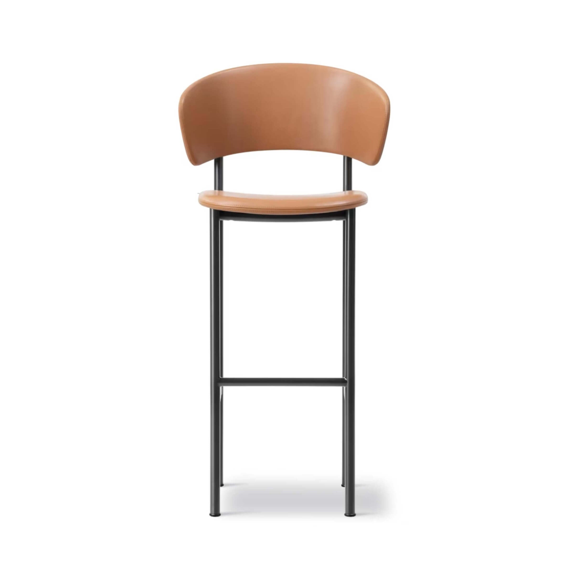 Fredericia Plan Arm Bar Stool with Metal Legs, Fully Upholstered ...